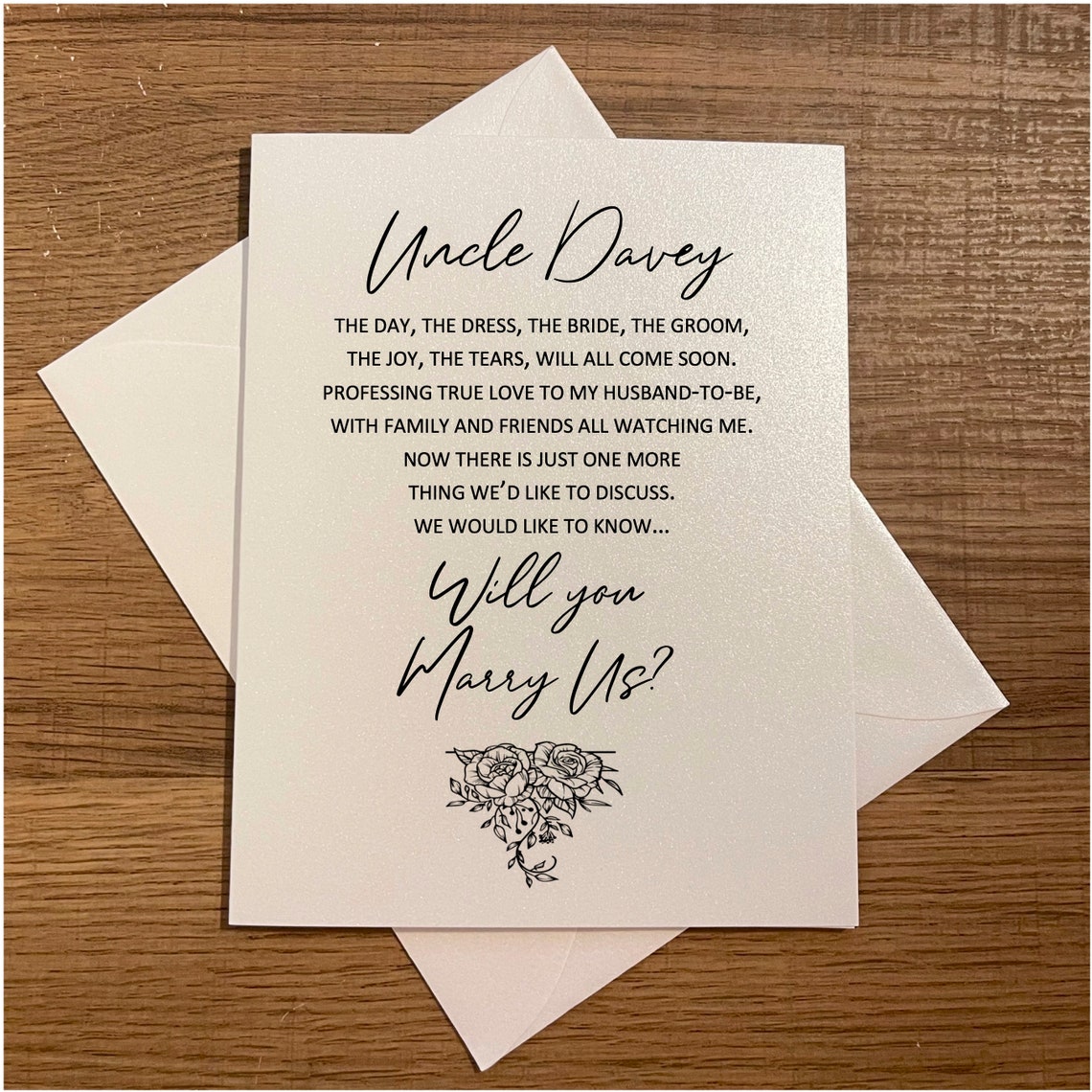 Officiant Proposal Card Will You Be Our Officiant Marry Us Card ...