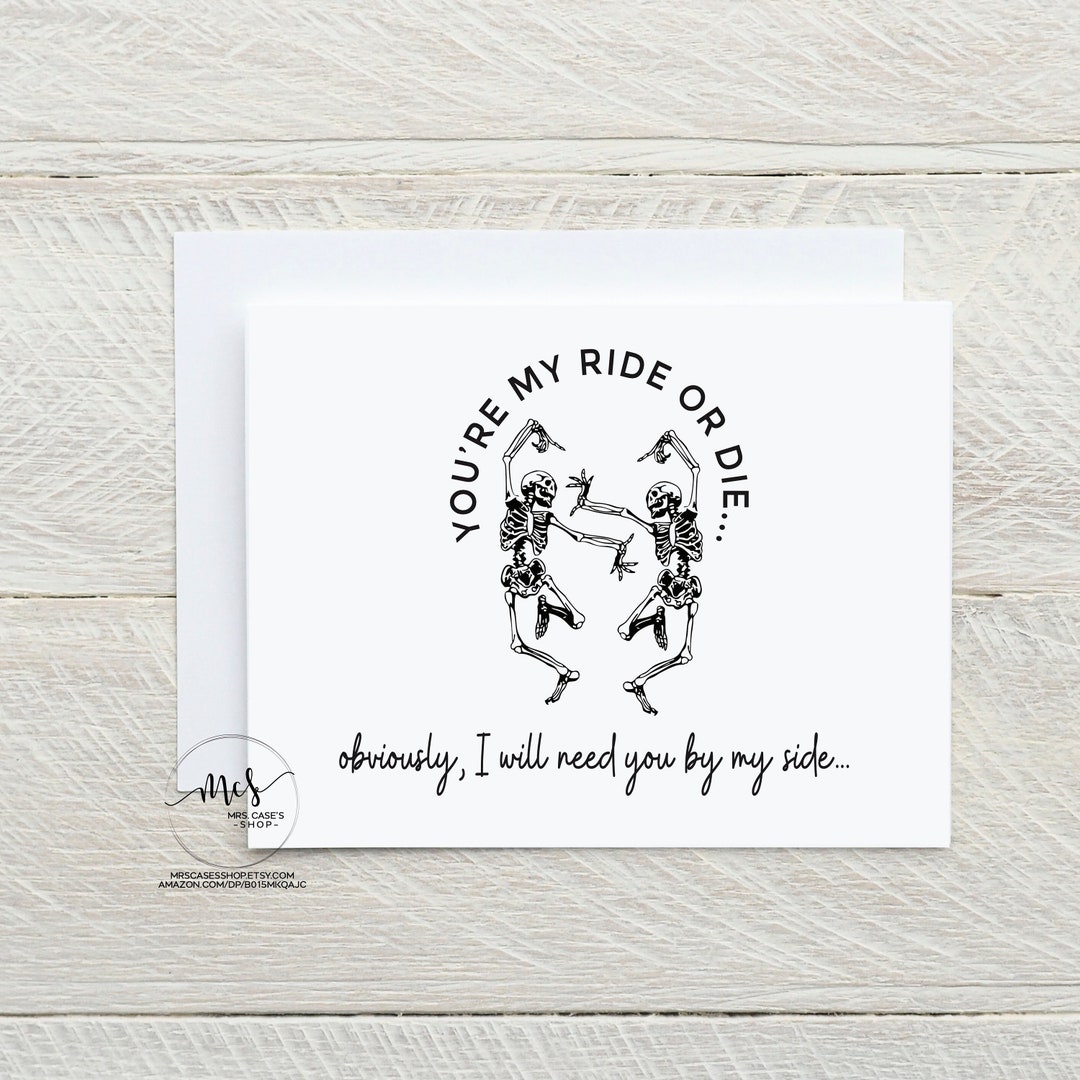 Ride or Die Maid of Honor Bridesmaid Proposal Card Keep My Shit ...