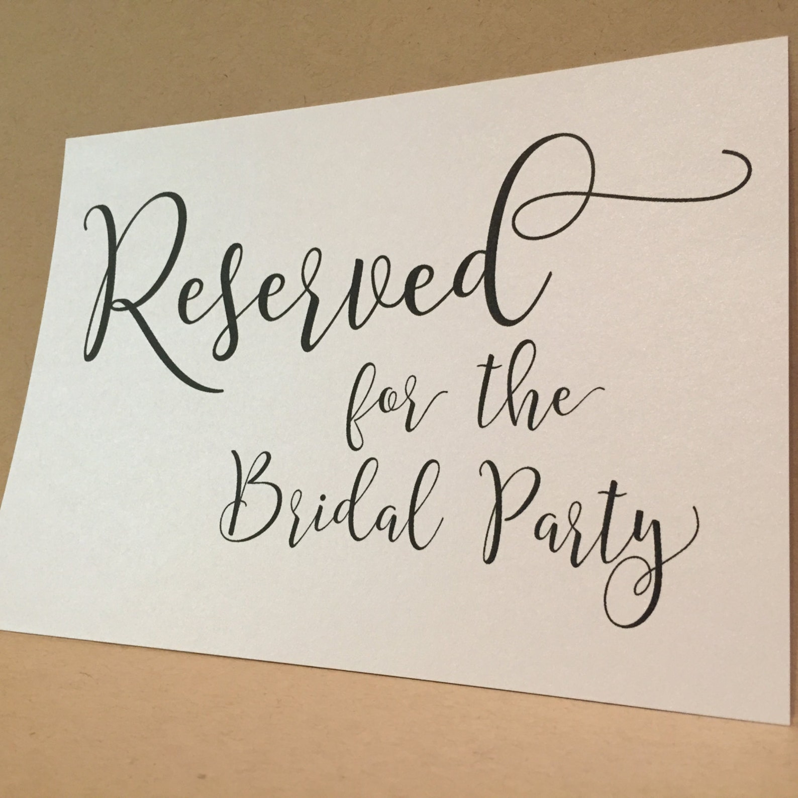 Reserved Wedding Reception Sign Bridal Party Table Card - Etsy