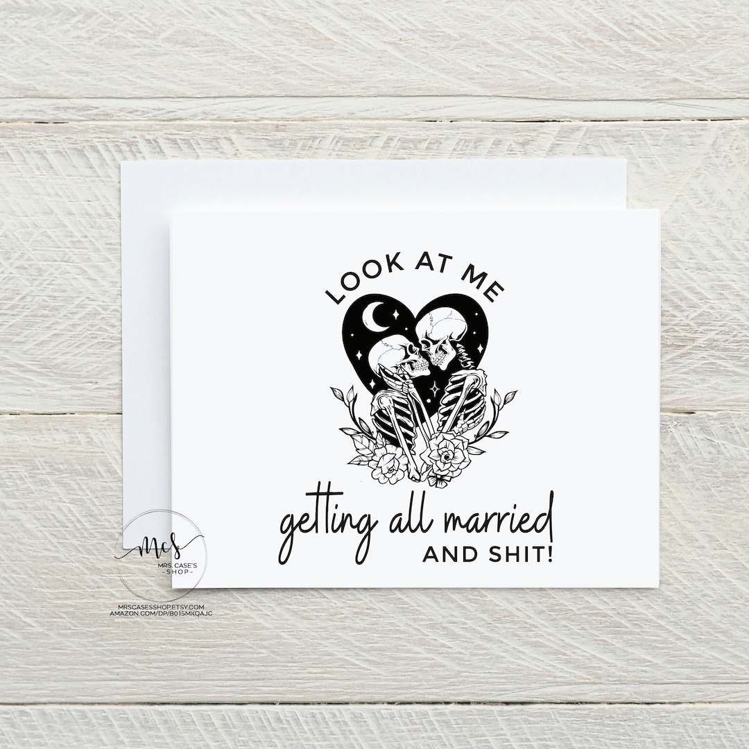 Look at Me Skeleton Bridesmaid Proposal Cards Til Death Do Us Part Maid ...