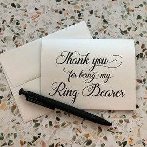 Thank You for Being My Ring Bearer Card Groomsman Cards Best Man Card ...