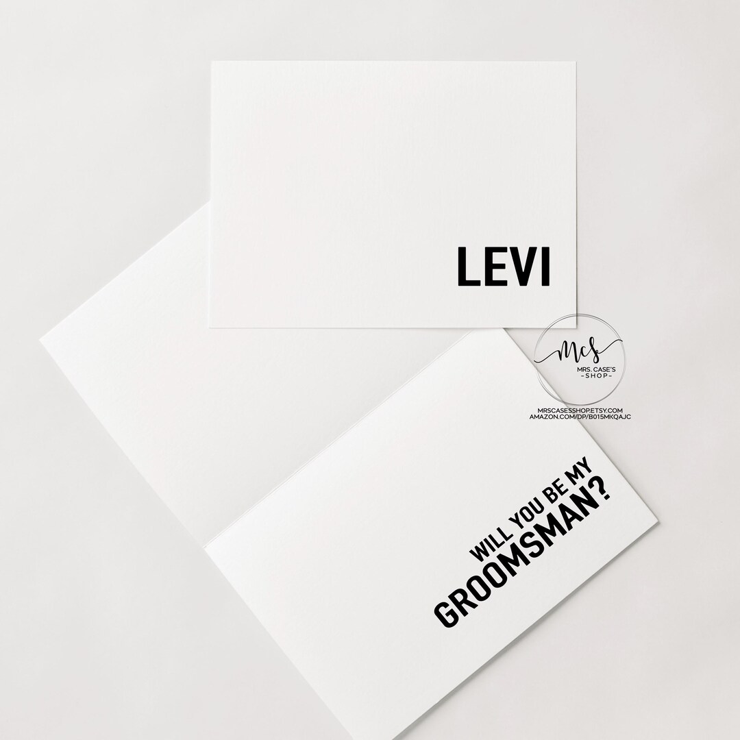 Will You Be My Groomsman Card Best Man Card Groomsmen Cards Corner Bold ...