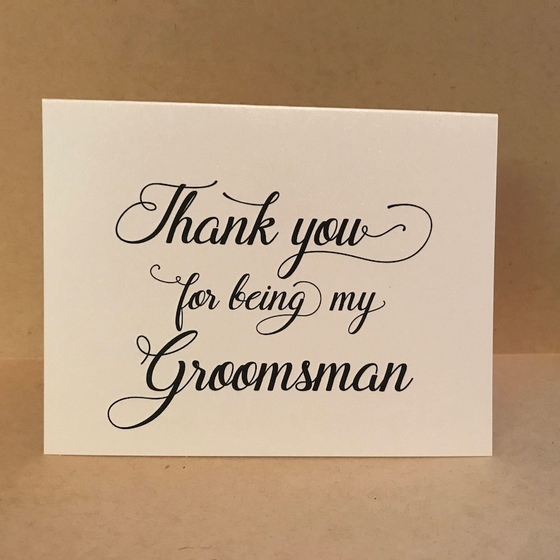 Thank you for being my Groomsman Cards Best Man card Ring | Etsy