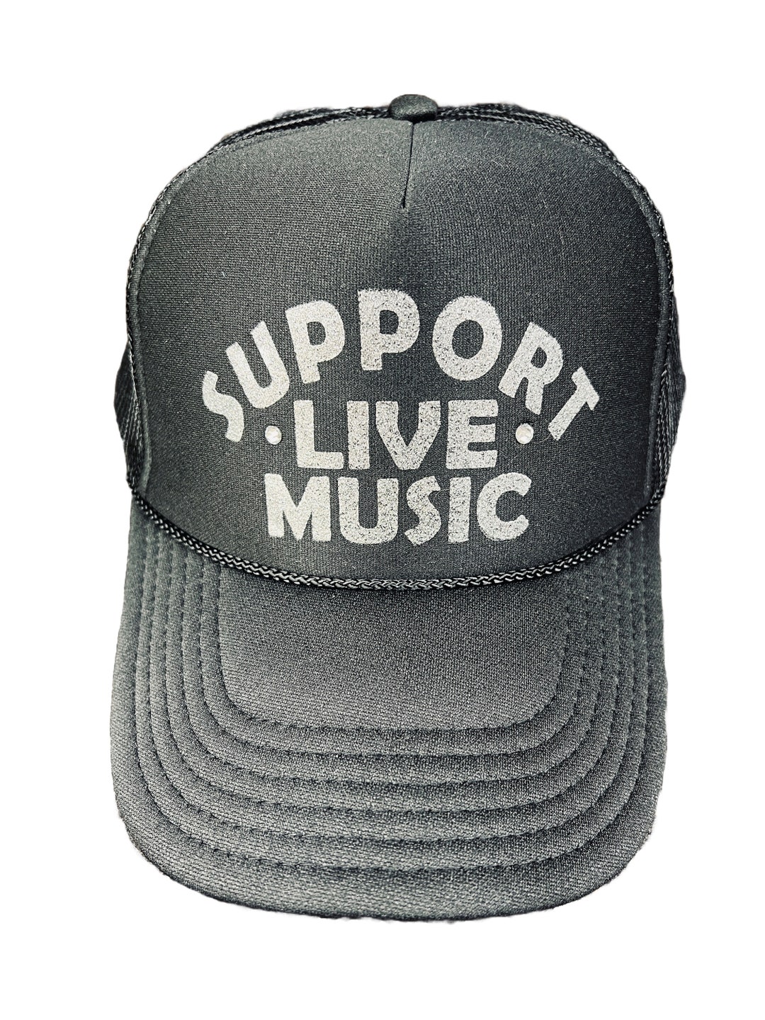 Support Live Music Hat Design on Foam Mesh Back Trucker-customizable ...