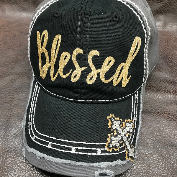 Bling Cross Hat - Etsy