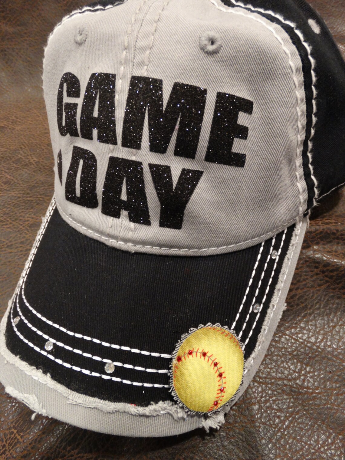 Game Day Sports Distressed Baseball Hat | Etsy