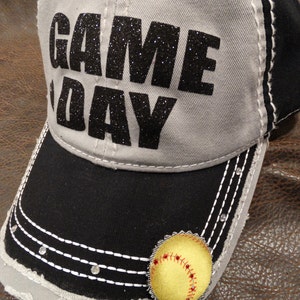 Game Day Sports Distressed Baseball Hat - All Sports Available - Patch ...