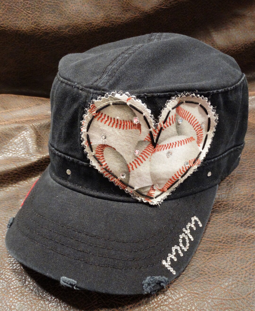 Baseball Mom Patch and Crystal Cadet Style Cap-baseball Mom Hat ...