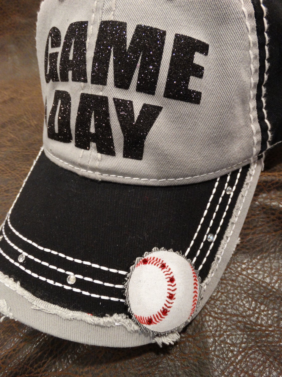 Game Day Sports Distressed Baseball Hat | Etsy