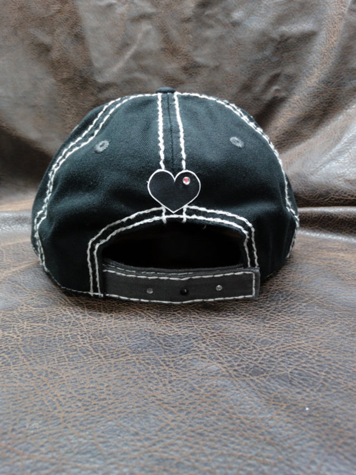 Love Heart Distressed Hat Love Bling hat | Etsy