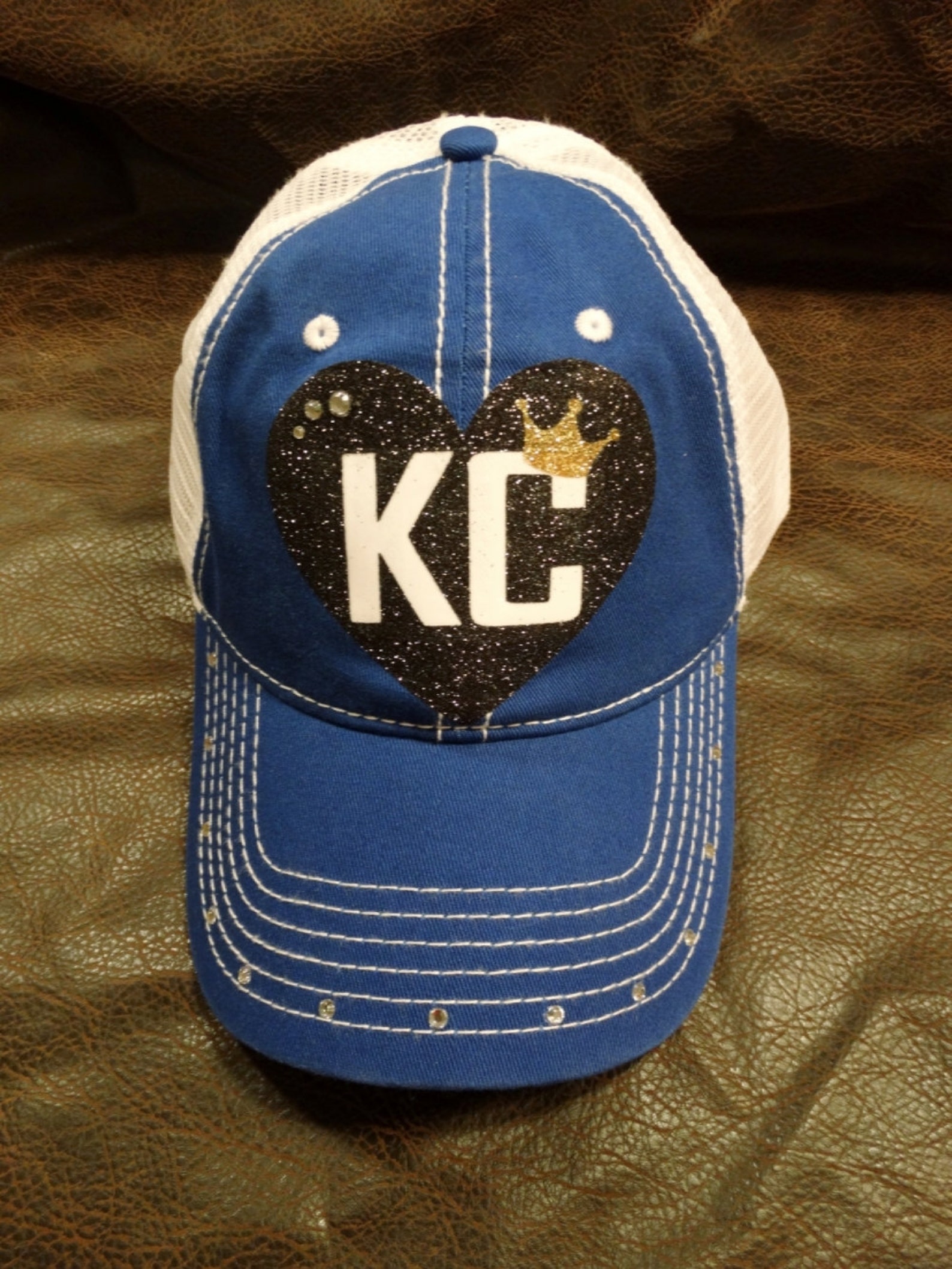 KC Baseball Glitter Hat - Etsy