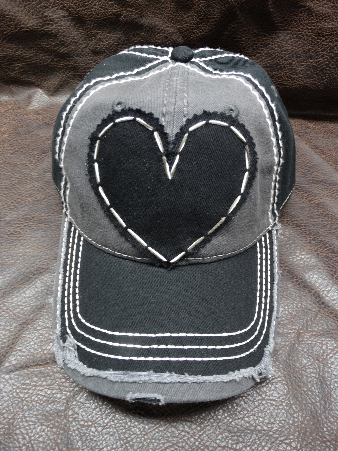 Love Heart Distressed Hat - Love Bling Hat - Etsy