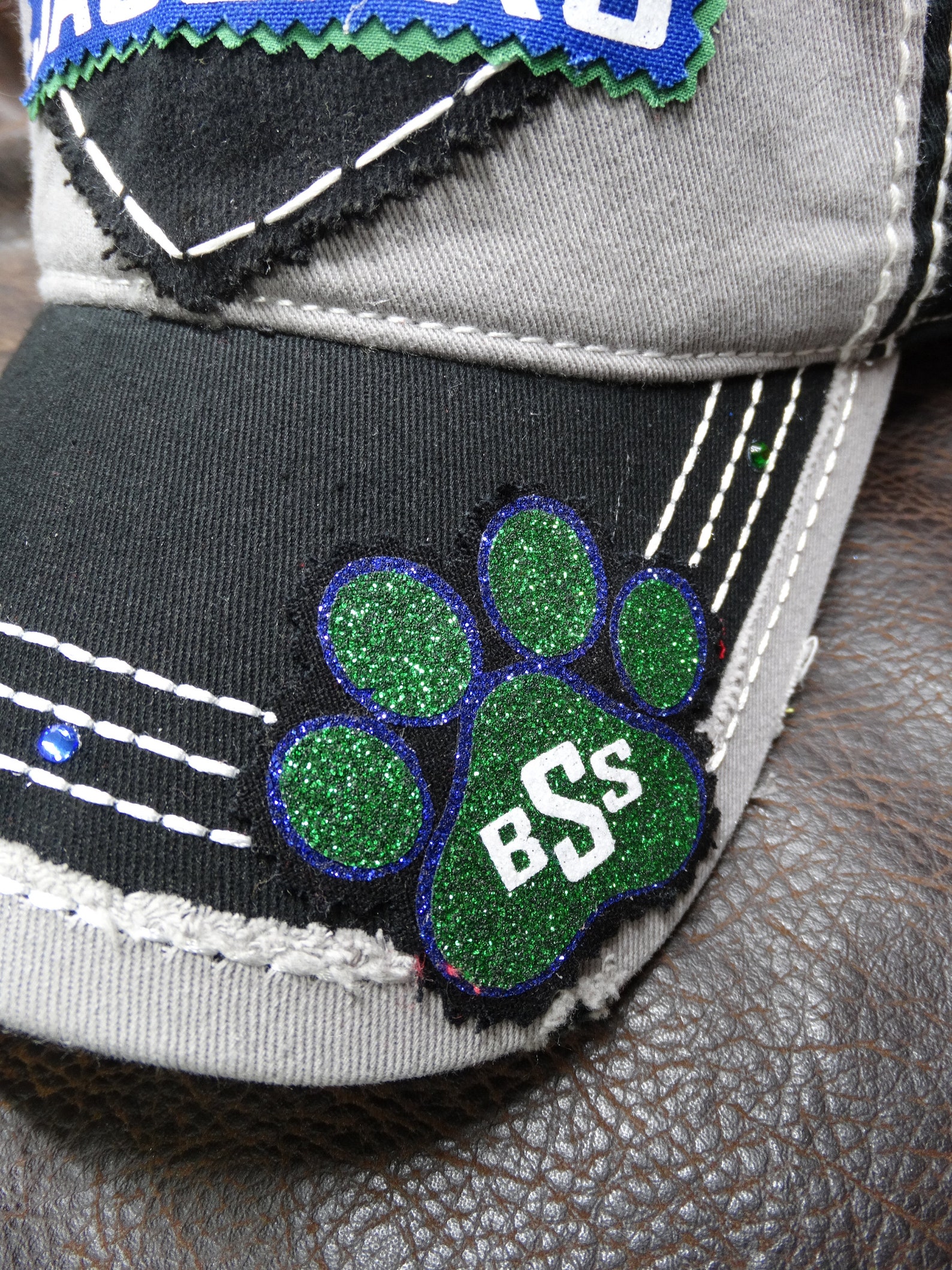 Team or School With Paw Hat Customize With Your Colors - Etsy