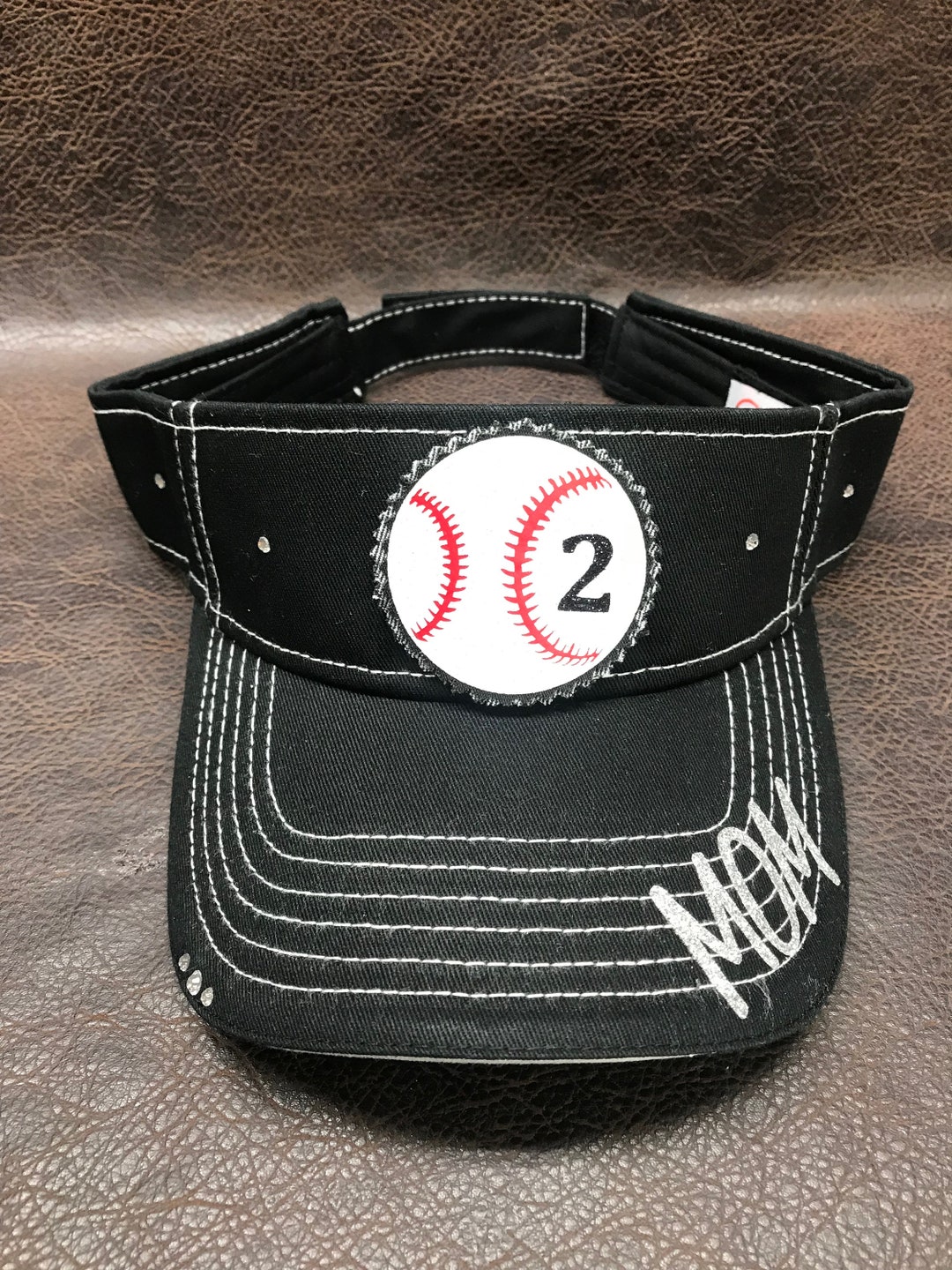 Baseball Mom Visor Personalizable Baseball Visor Bling Baseball Visor ...