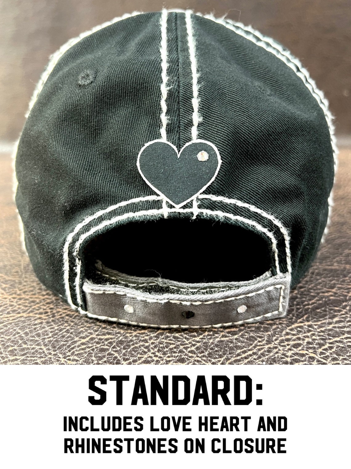 Love Heart Distressed Hat - Love Bling Hat - Etsy