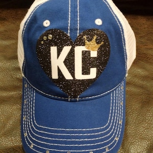 KC Baseball Glitter Hat - Etsy