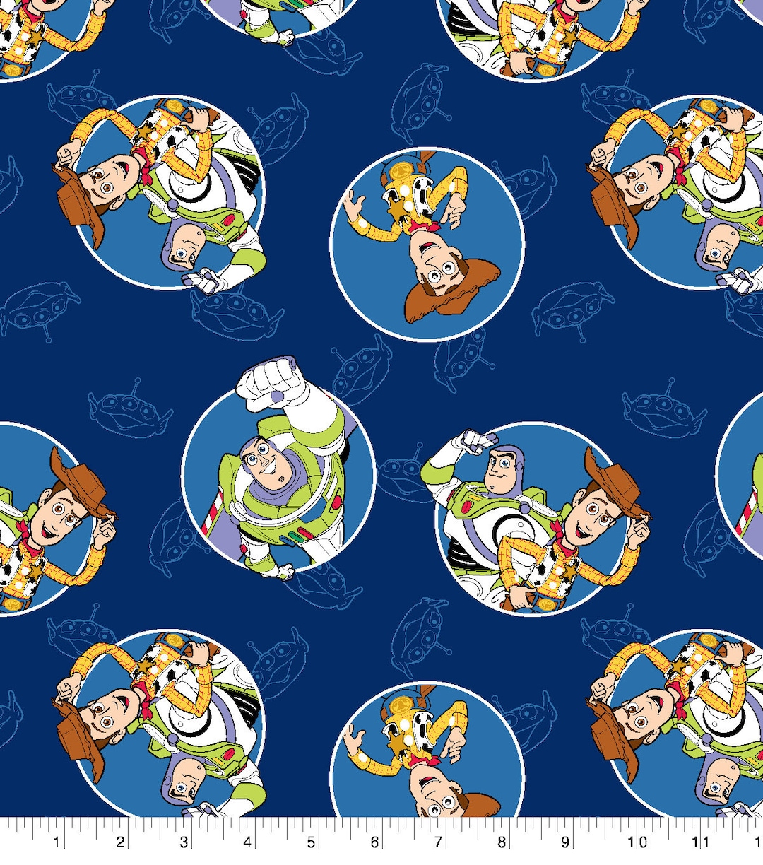 Disney's Toy Story Fabric Buzz Lightyear Fabric Woody Fabric 100% ...