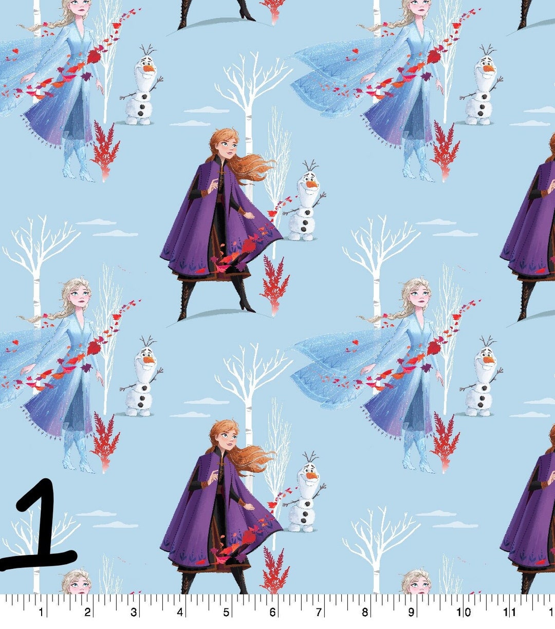Disney's Frozen Cotton Fabric Anna Elsa Olaf 100% - Etsy