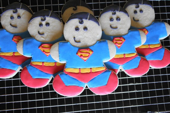 Items similar to Superman Cookies on Etsy