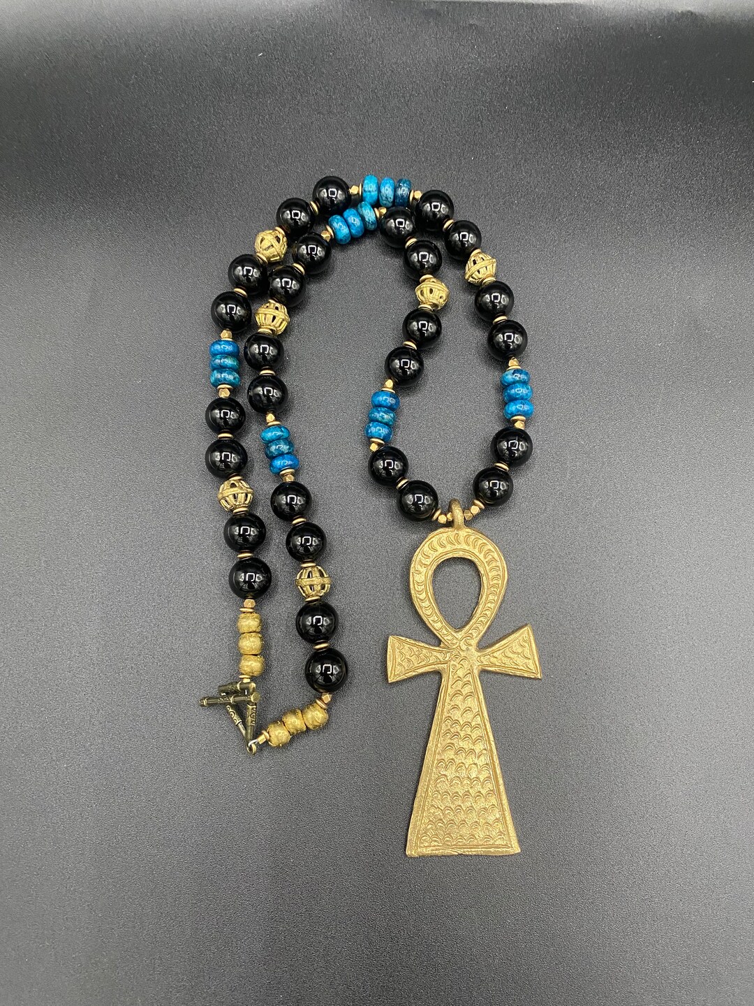 Men's Ankh Necklace, Mens Gift, Men's African Necklace, Mens Ethnic ...