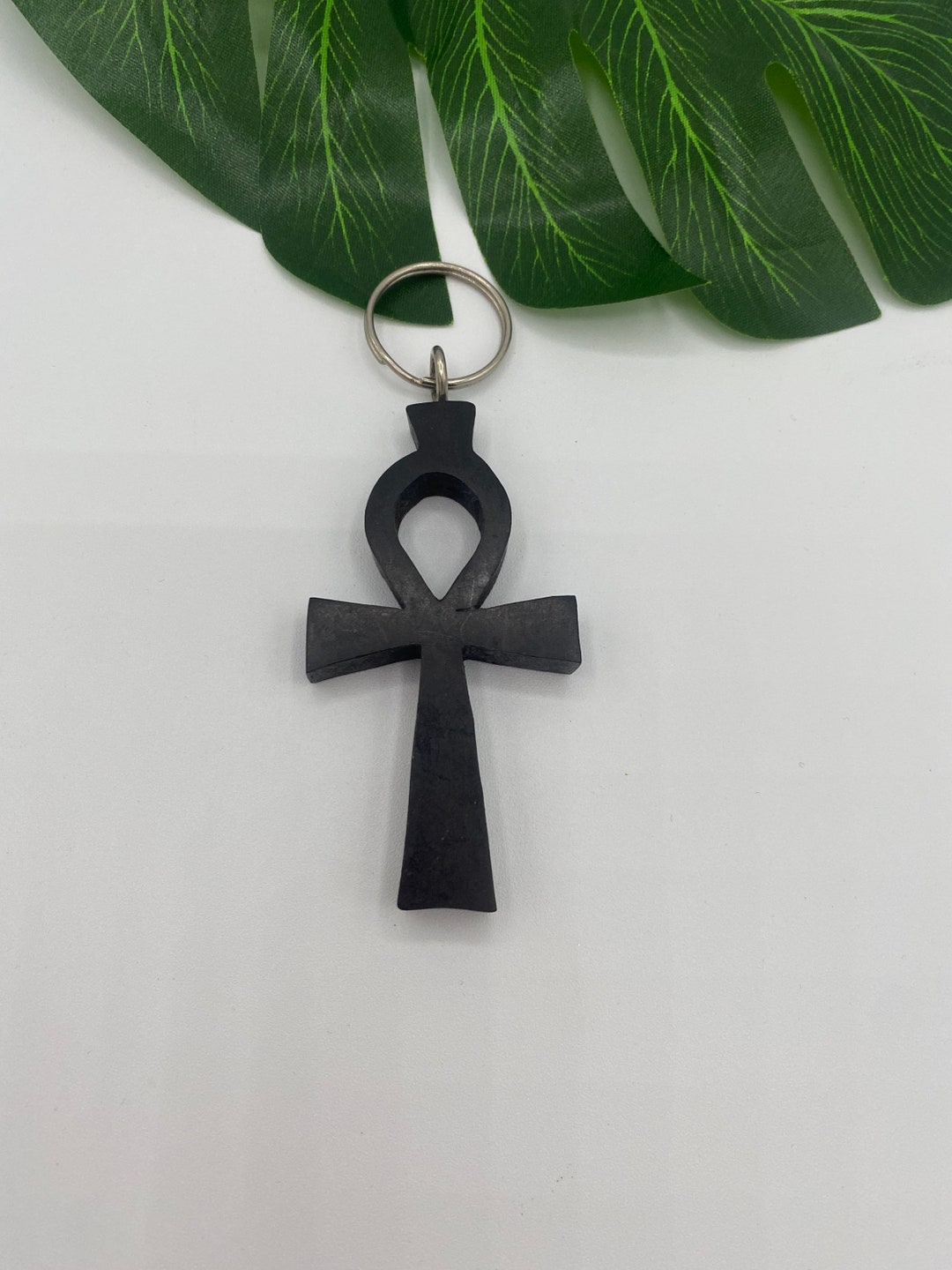 Ebony Wood African Mask Keychain - Ankh - Etsy
