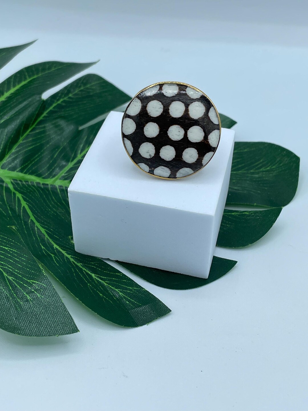 Kenyan Batik Cow Bone Ring - Etsy