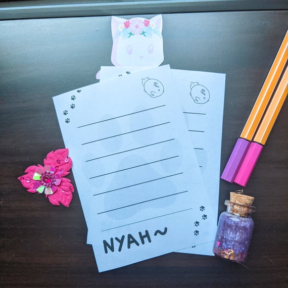 PRINTABLE Black and White Nyah Cat Size 3x4 In. DIY Print Cut | Etsy