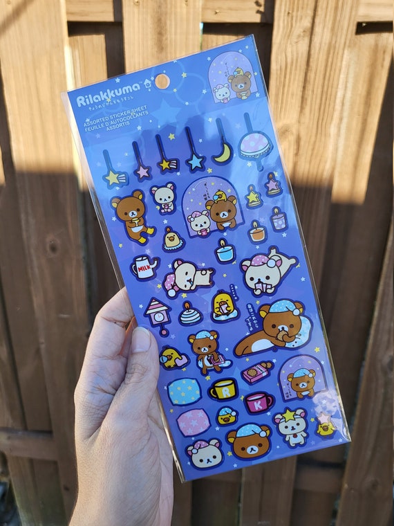 San-x Stickers Sanrio Stickers Daiso X Rilakkuma Sleepy Bear | Etsy