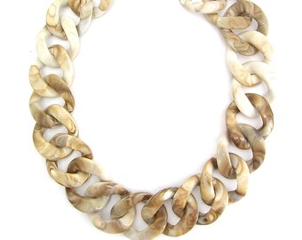 Tortoise Shell Link Necklace - Etsy