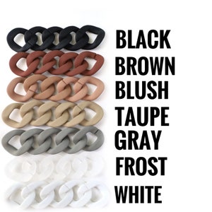 Chunky Pink Necklace Hot Pink Statement Chain Large Matte - Etsy