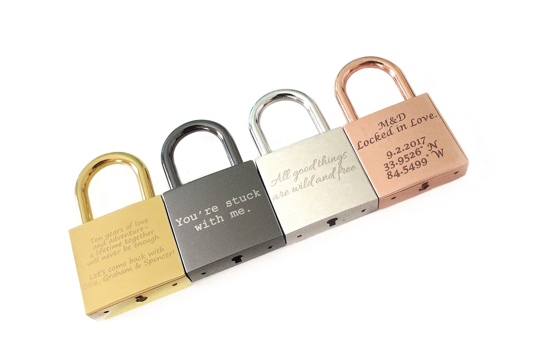 Large Custom Padlock, Laser Engraved Lock, Custom Wedding Gift, Unity ...