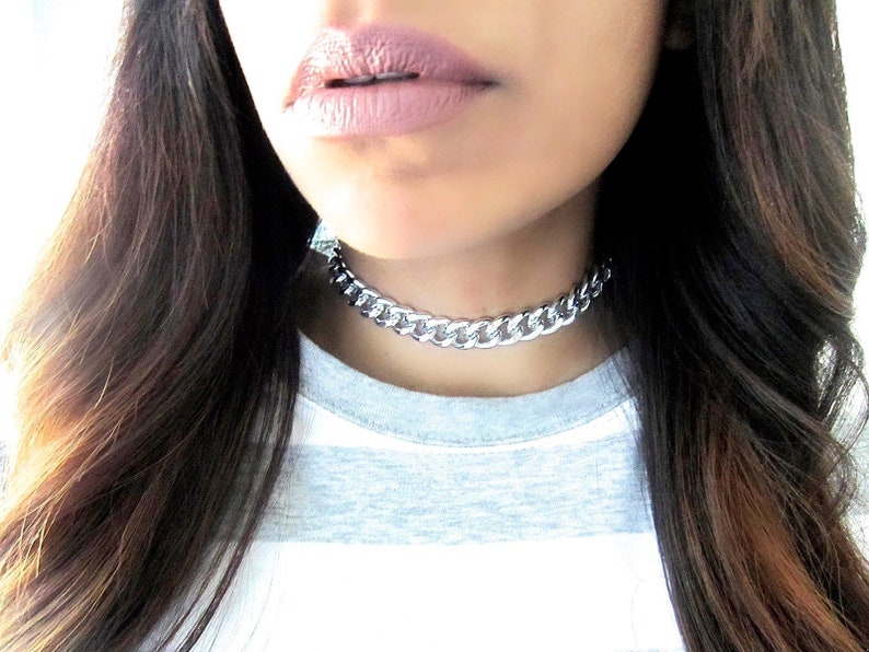 Cuban Link Choker Super Lightweight Chain | Etsy
