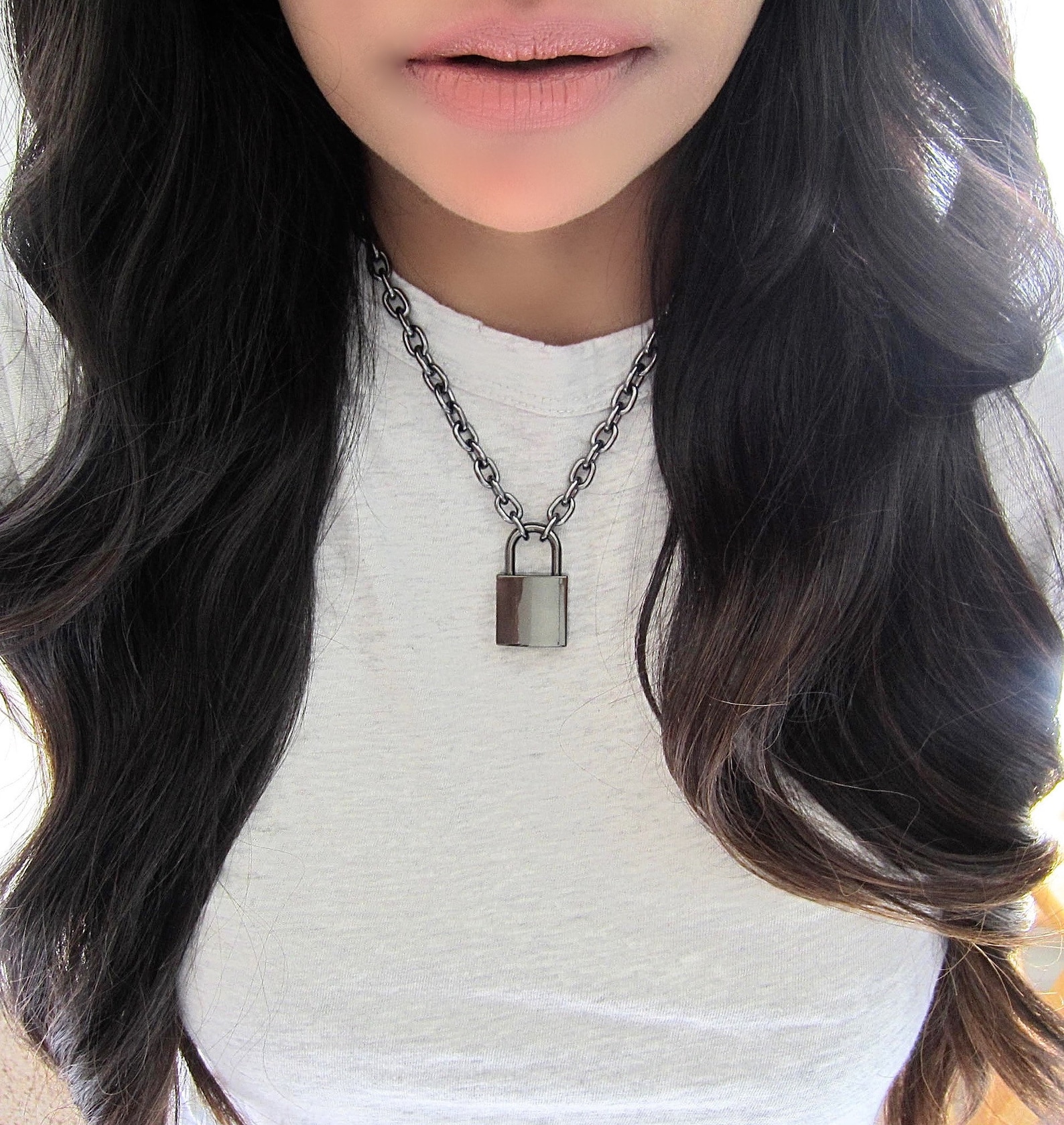 Engraved Padlock Necklace, Custom Lock and Key Set, Gold Day Collar ...