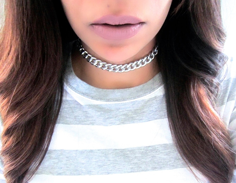 Cuban Link Choker Super Lightweight Chain | Etsy