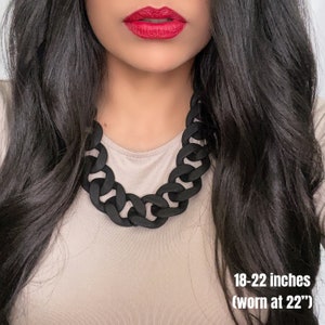 Chunky Pink Necklace, Bubblegum Pink Statement Chain, Large Matte Link ...