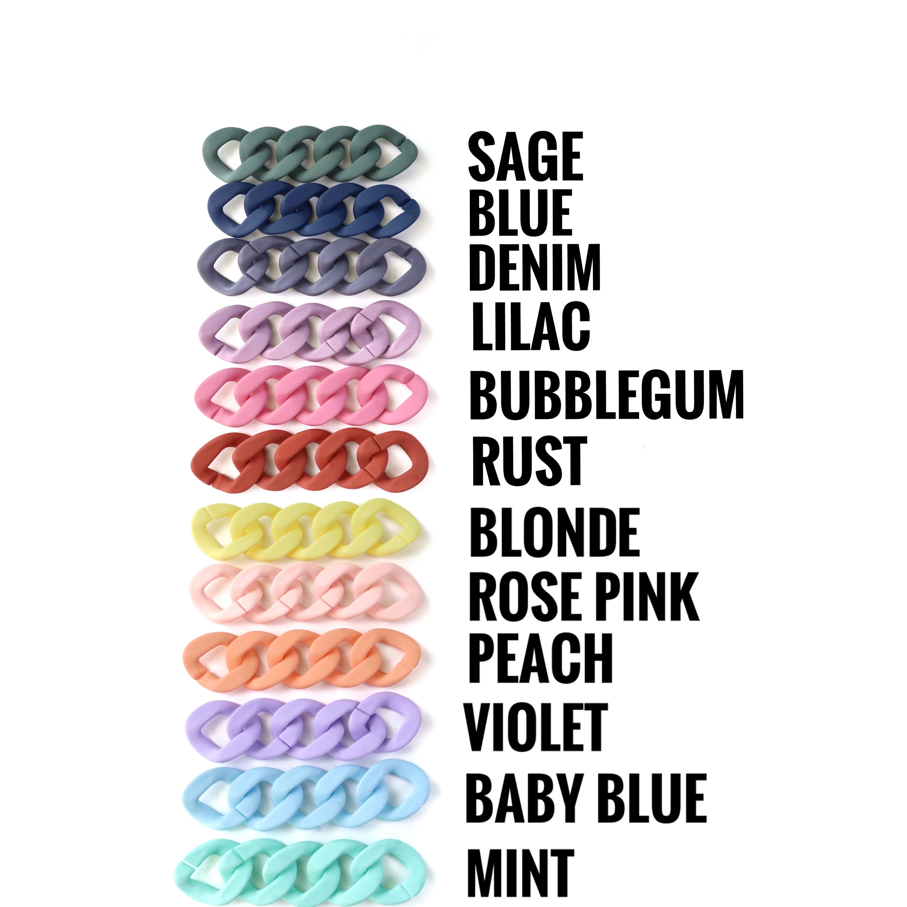 Chunky Turquoise Necklace Green Statement Chain Large Matte | Etsy