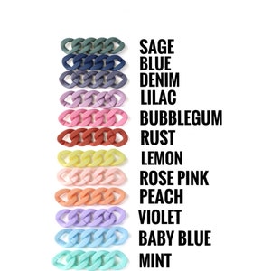 Chunky Pink Necklace Hot Pink Statement Chain Large Matte - Etsy