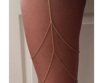 Silver Leg Chain - Etsy