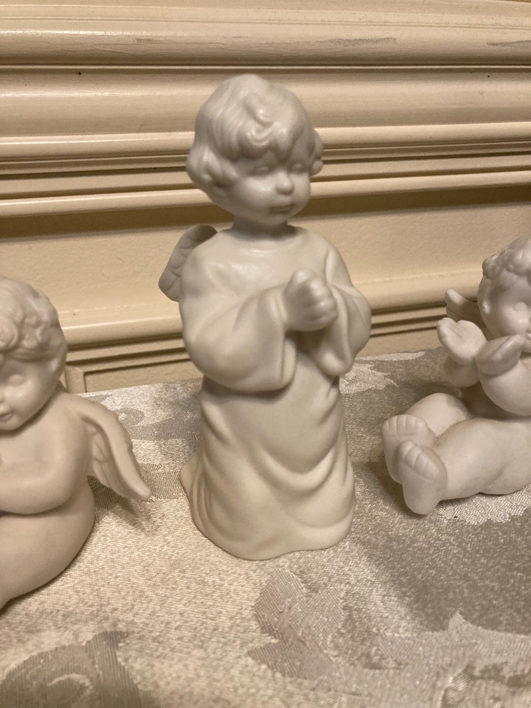 Angels 2 Cherubs 1 Large Angel Made by White Vigor - Etsy