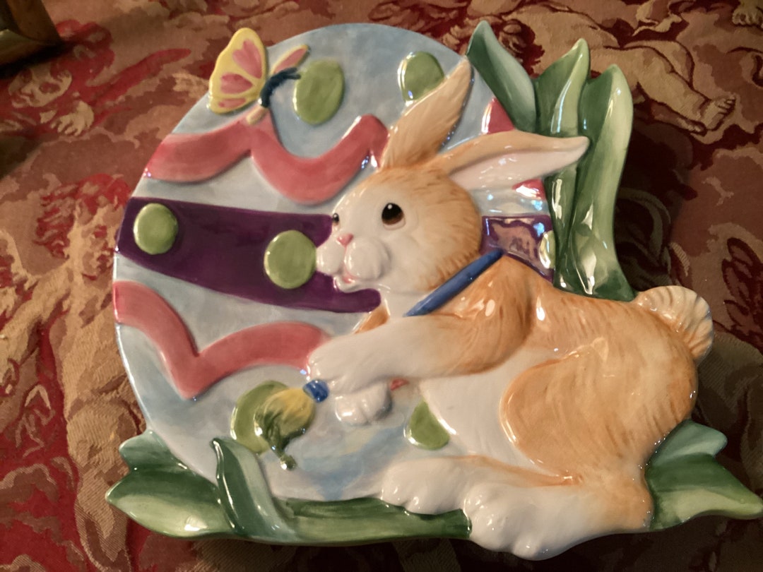 Fitz and Floyd Bunny Cookie Dish - Etsy
