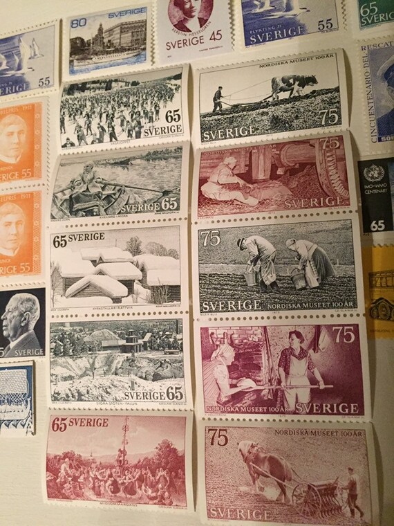Stamps from Sweden Very detailed great for Altered Art | Etsy