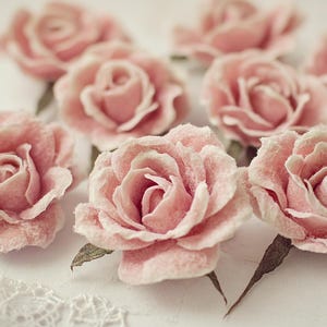 Velvet Flowers, Velvet Roses, Velvet Rosettes for Craft, Wedding Decor ...