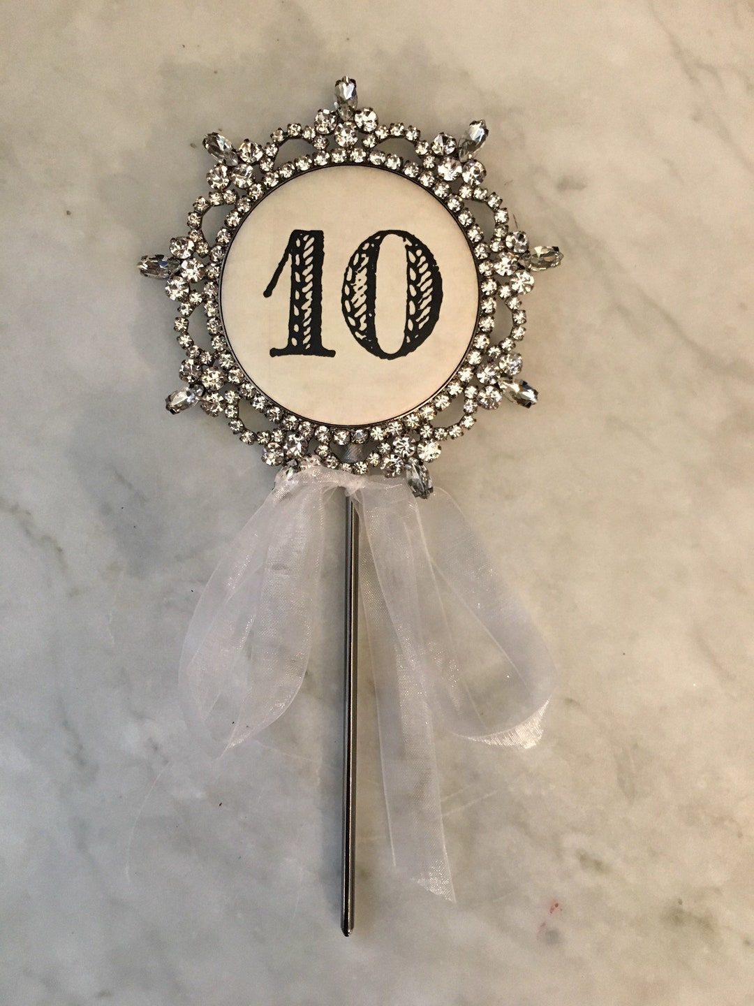 Cake Topper Number 10 - Etsy