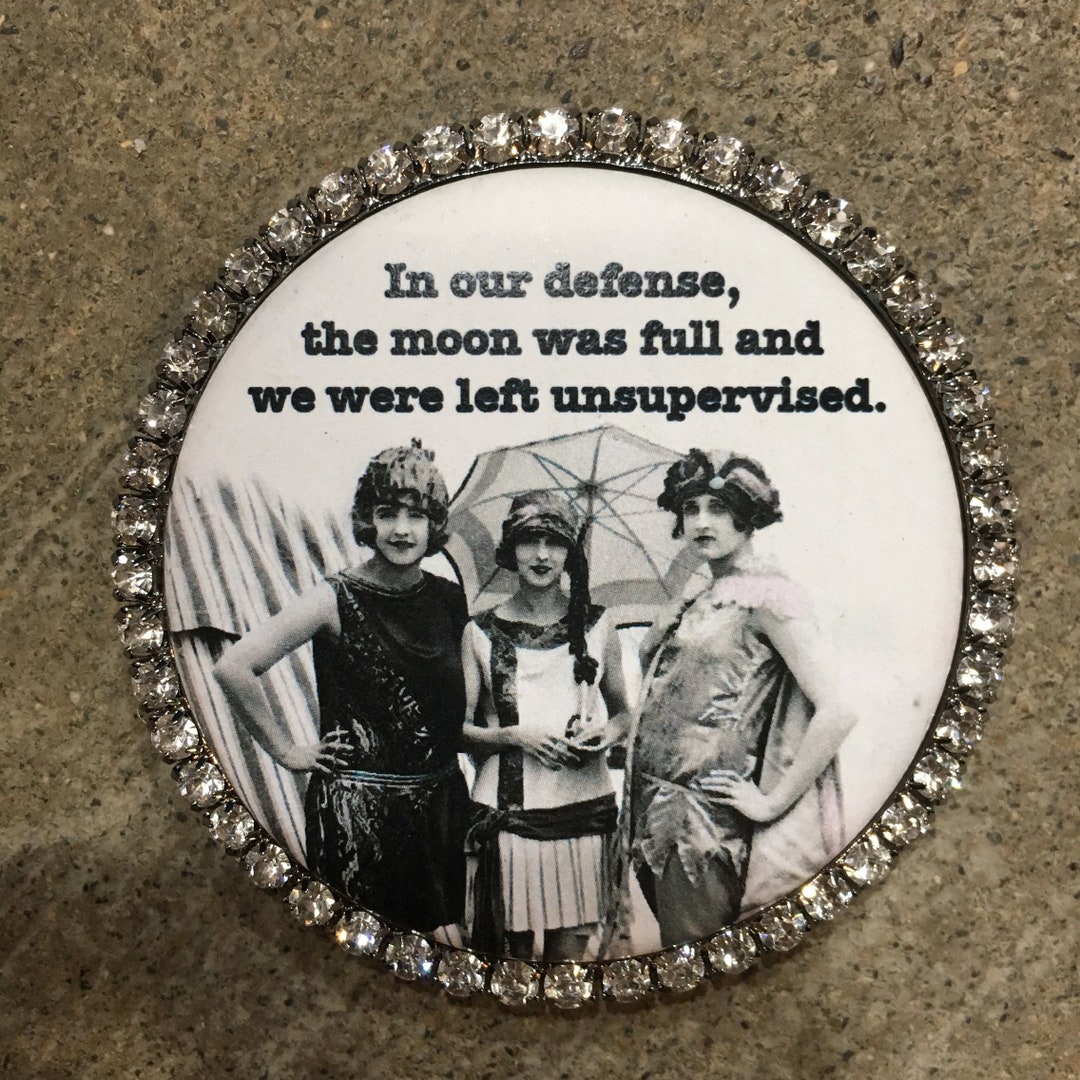 Round Magnet Full Moon in Our Defense - Etsy
