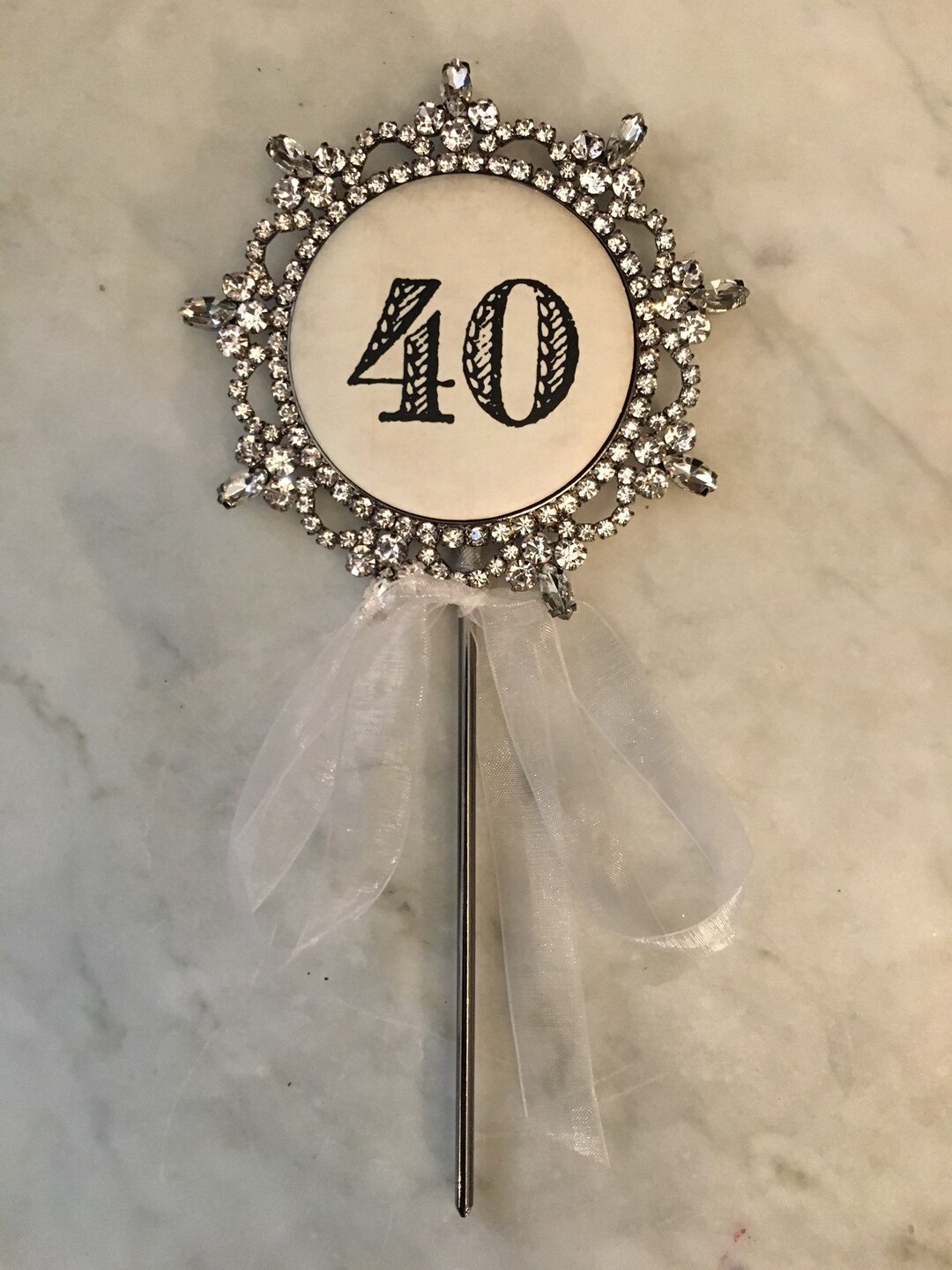 Cake Topper Number 40 - Etsy