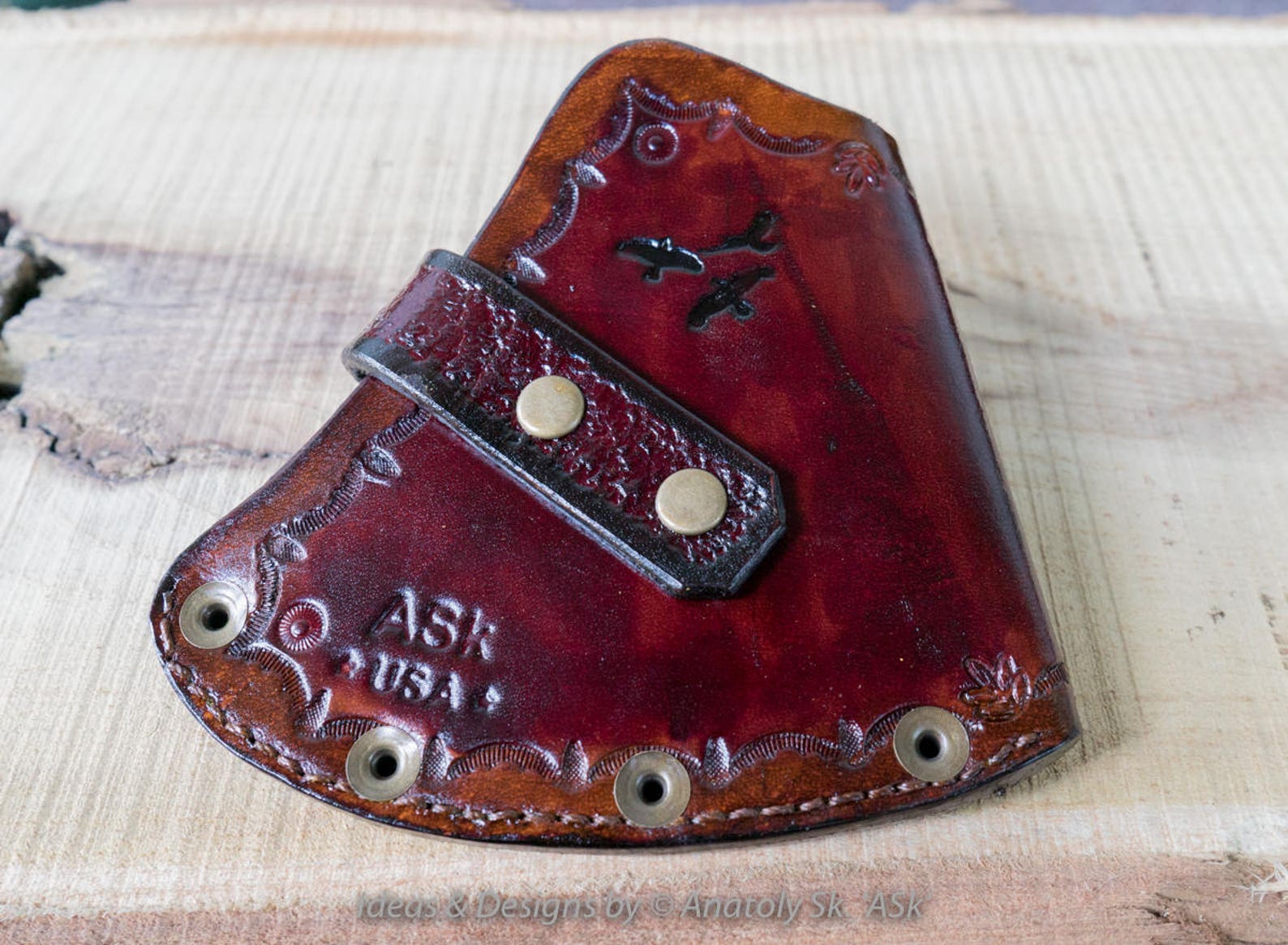 CUSTOM PREMIUM LEATHER Axe Sheath Stamped Hand Crafted to - Etsy