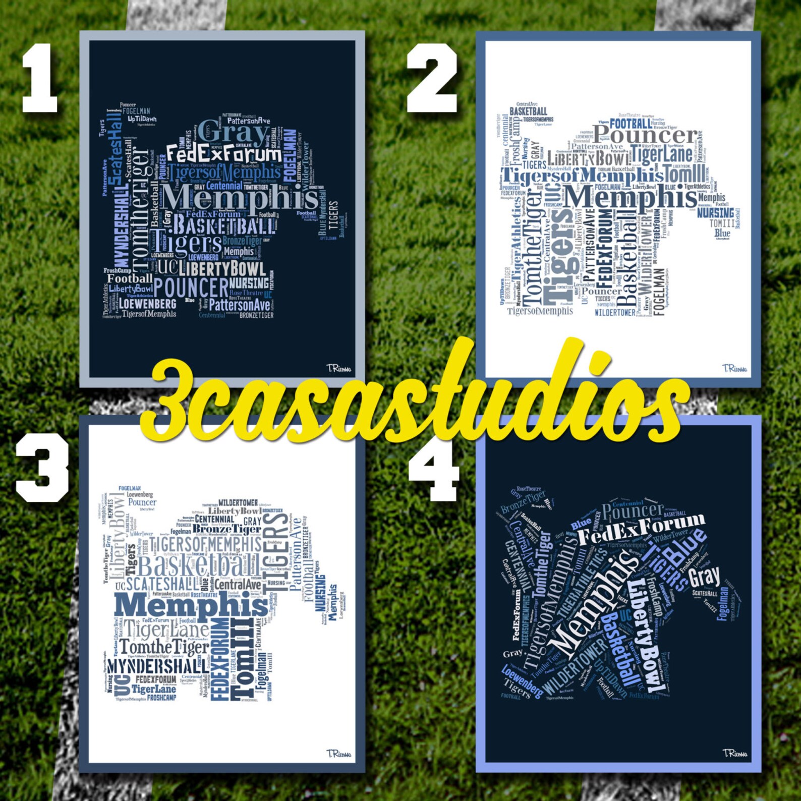 Collegiate Print- University of Memphis: College Typographic, Memphis ...