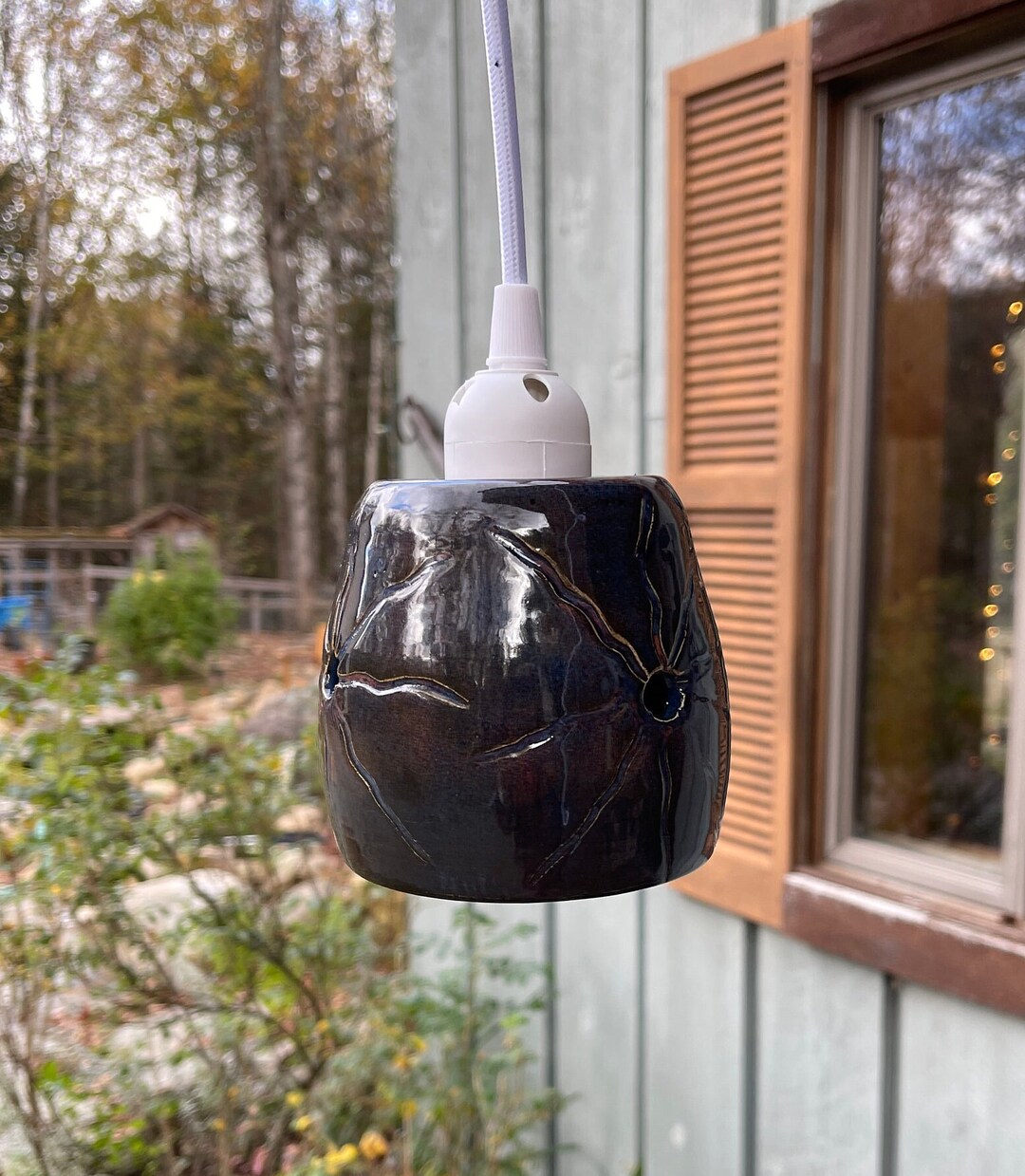 Hanging Sun Design Lantern, Pendant Light, Sun Pottery Pottery, Ceramic ...