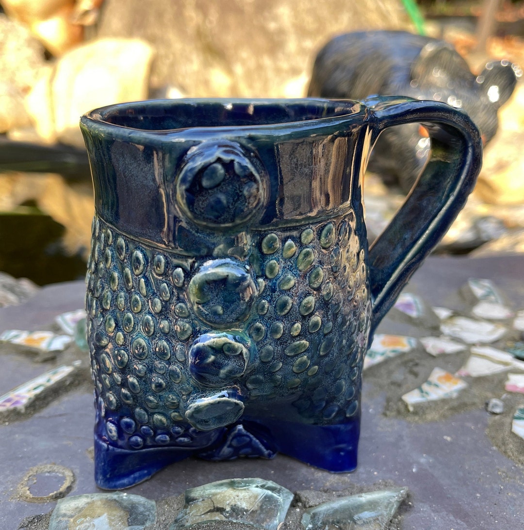 Tripod Mug, Pebble Mug, Ready to Ship, Handmade Mug, Pottery Mug, Ready ...