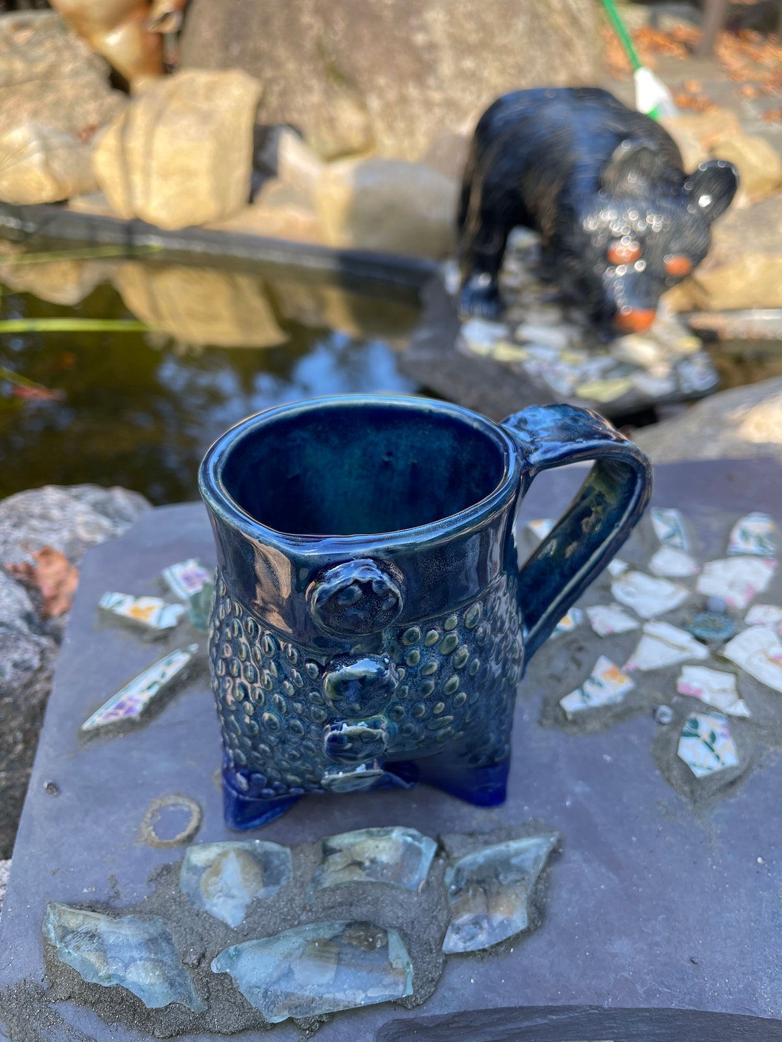 Tripod Mug, Pebble Mug, Ready to Ship, Handmade Mug, Pottery Mug, Ready ...